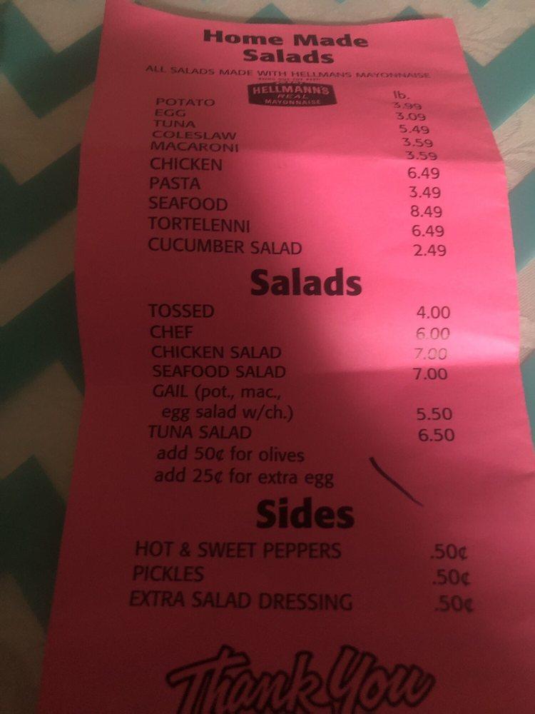 Menu at Durham Deli restaurant, Bristol
