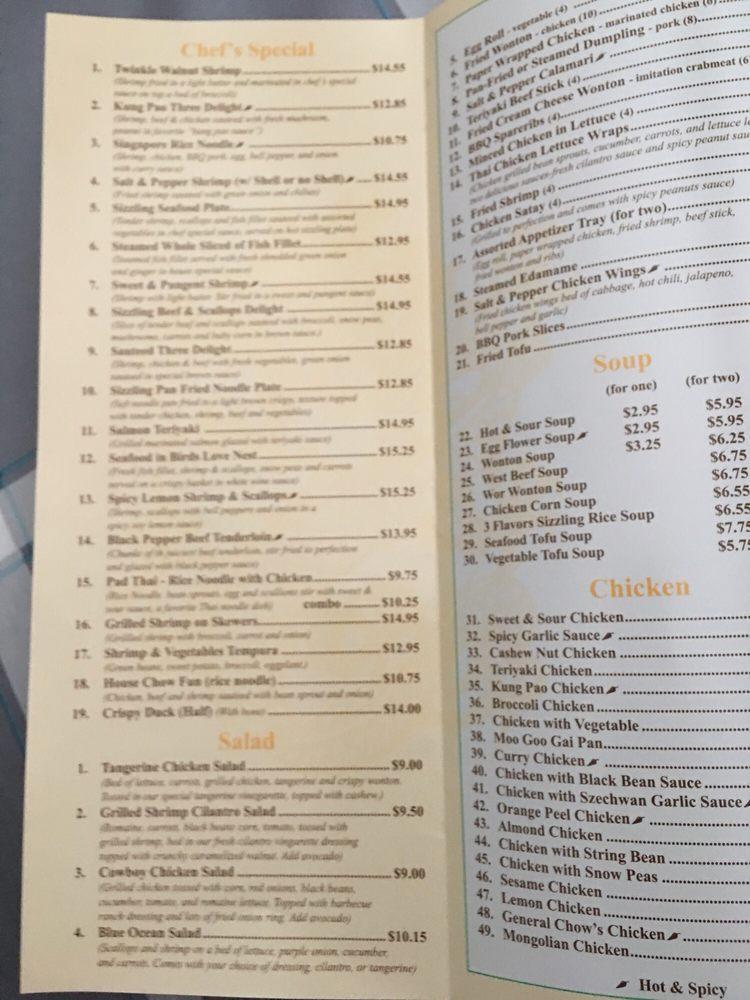 Menu at Golden Ginger restaurant, Hemet, 268 E Stetson Ave