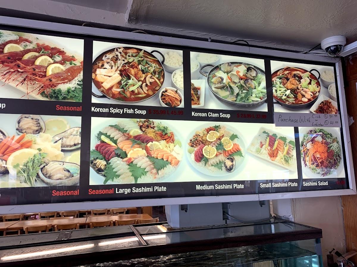 Menu at Pacific Fish Center & Restaurant, Redondo Beach