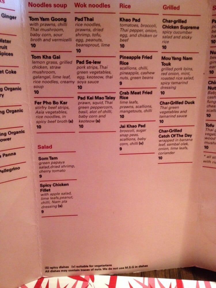 Menu at Aroi Asian Street Food restaurant, Limerick