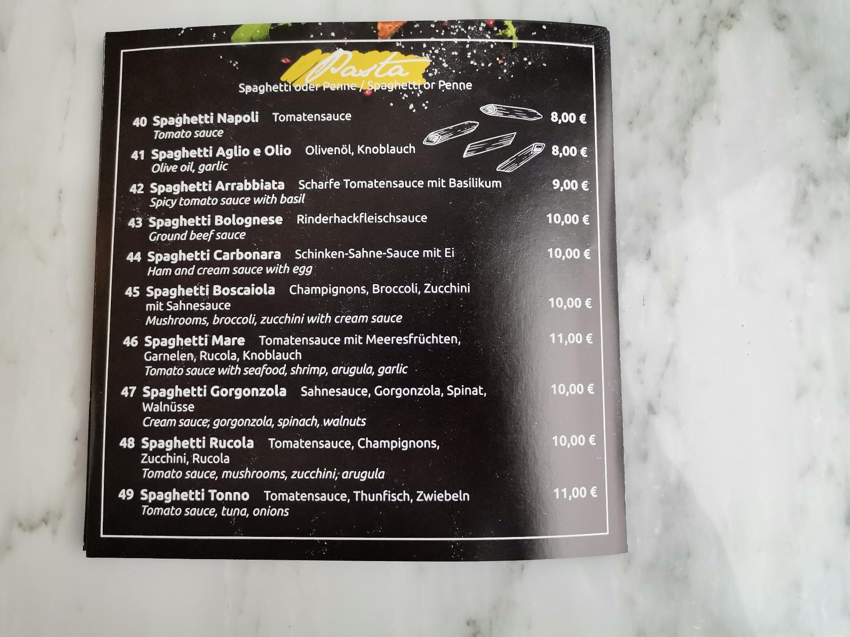 Speisekarte von Ciao Italia pizza, Frankfurt am Main, Airportring 24 T1