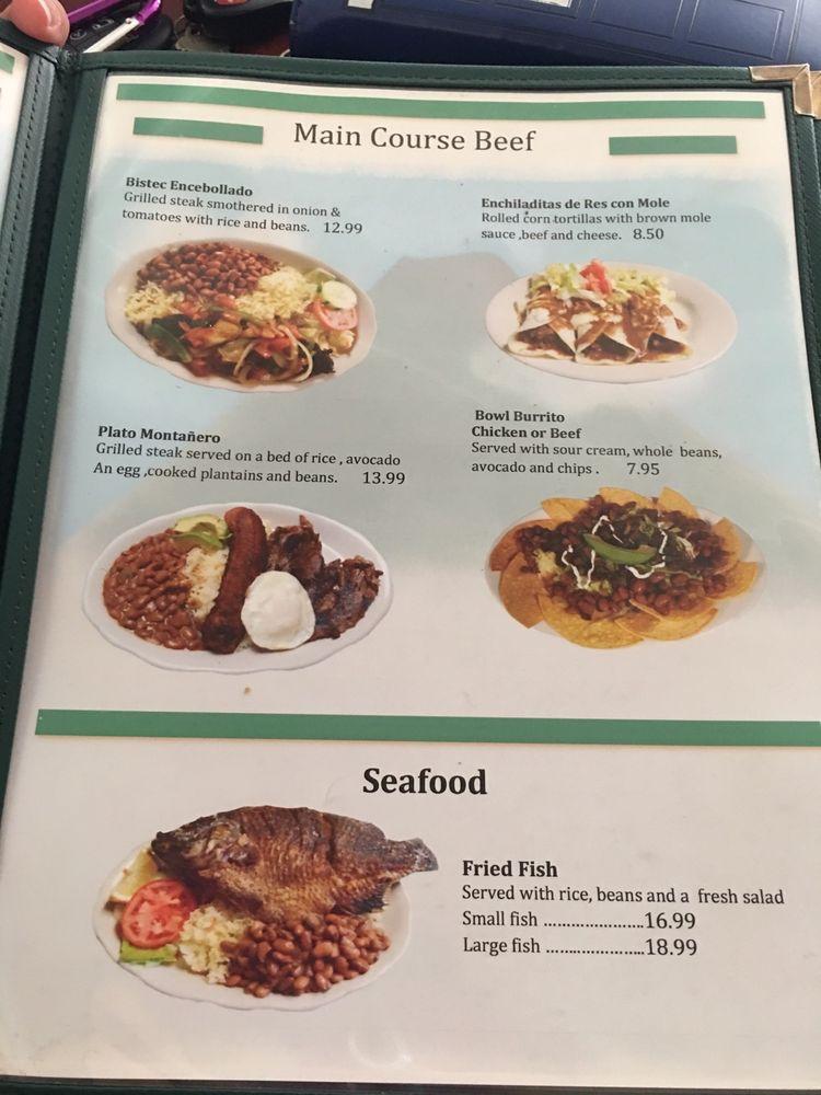Menu at Tu Casa restaurant, Portland