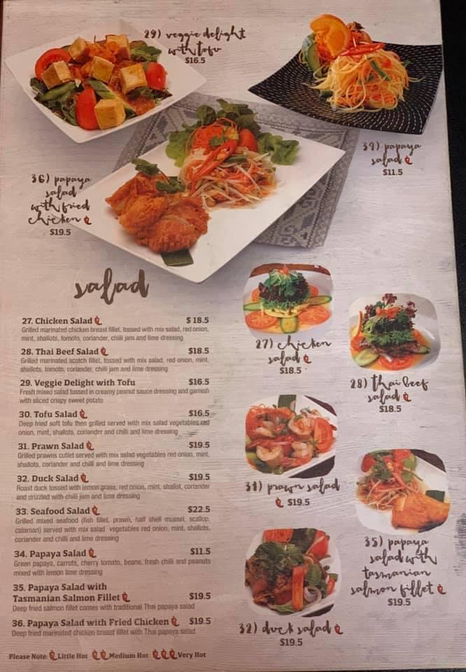 Menu at Abode Thai Cuisine restaurant, Brighton-Le-Sands