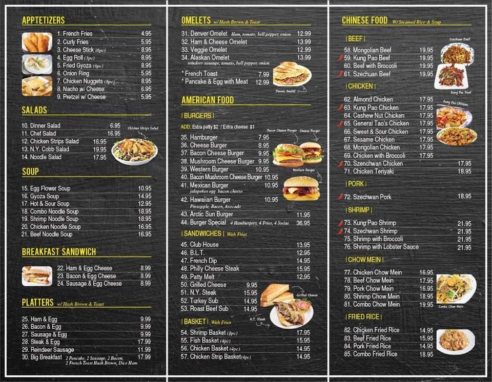 Menu at Bethel Airport Restaurant (B.A.R), Bethel