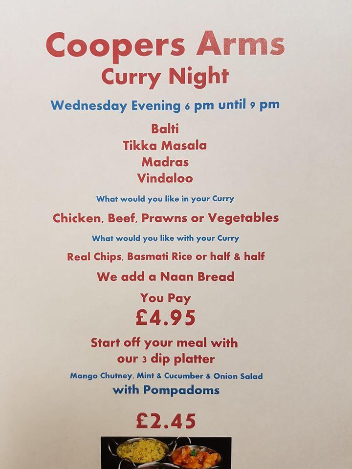 Menu at The Coopers Arms pub & bar, Hengoed