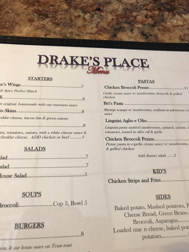 Menu at Drake's Place Restaurant & BBQ Smokehouse, Ferguson