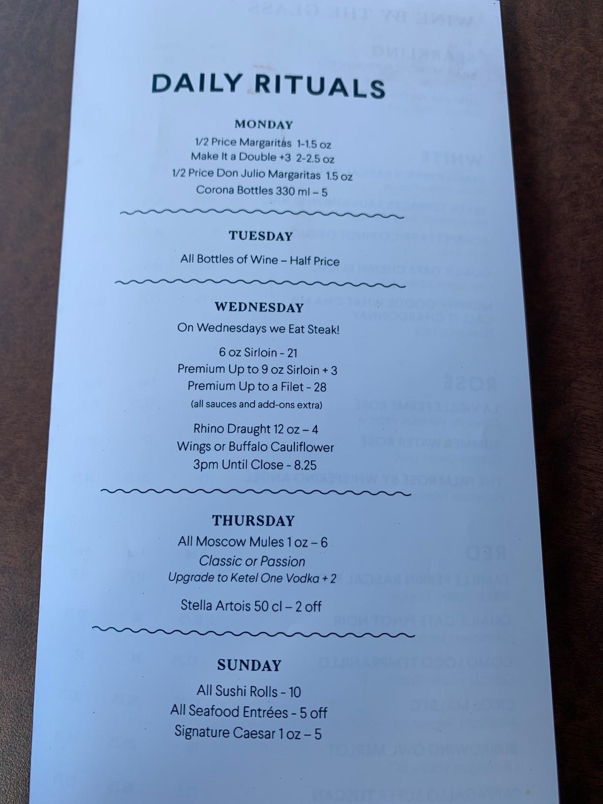 Menu at Earls Kitchen + Bar, Vernon