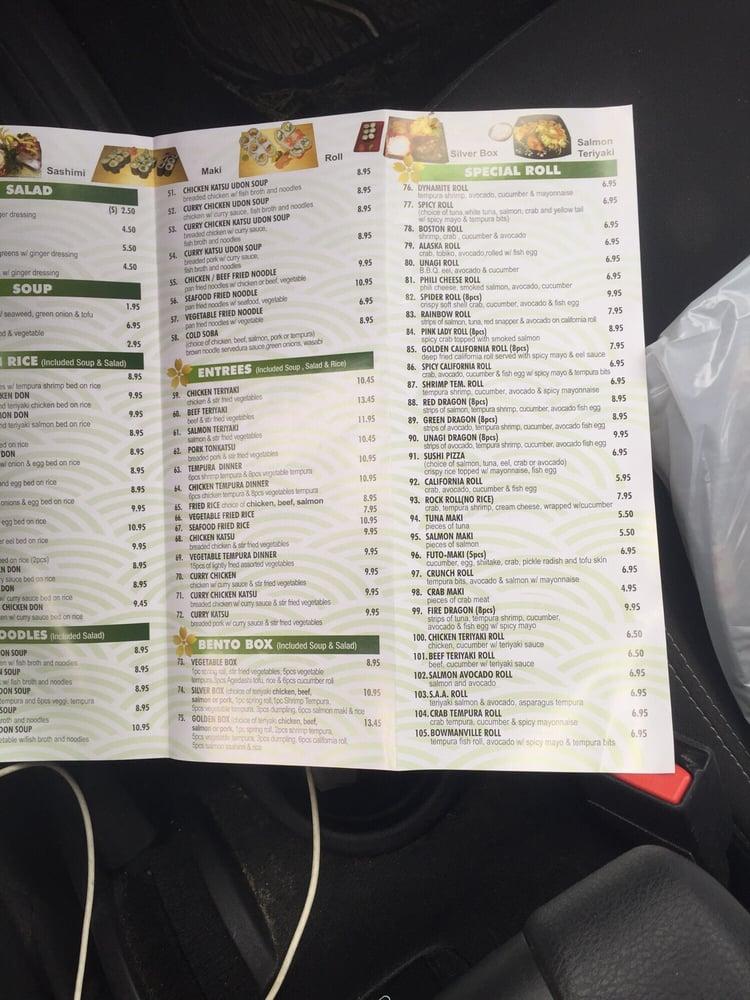 Menu at Mito Sushi Bowmanville Mall restaurant, Bowmanville