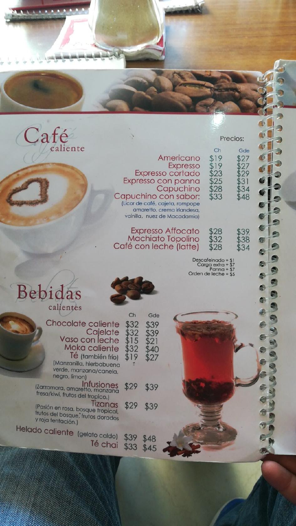 Menu at Topolino restaurant, Atlixco, Morelos 1-3