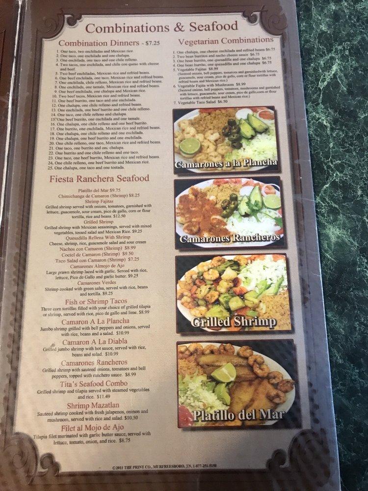 Menu at Fiesta Ranchera #3 restaurant, McMinnville, 505 N Chancery St