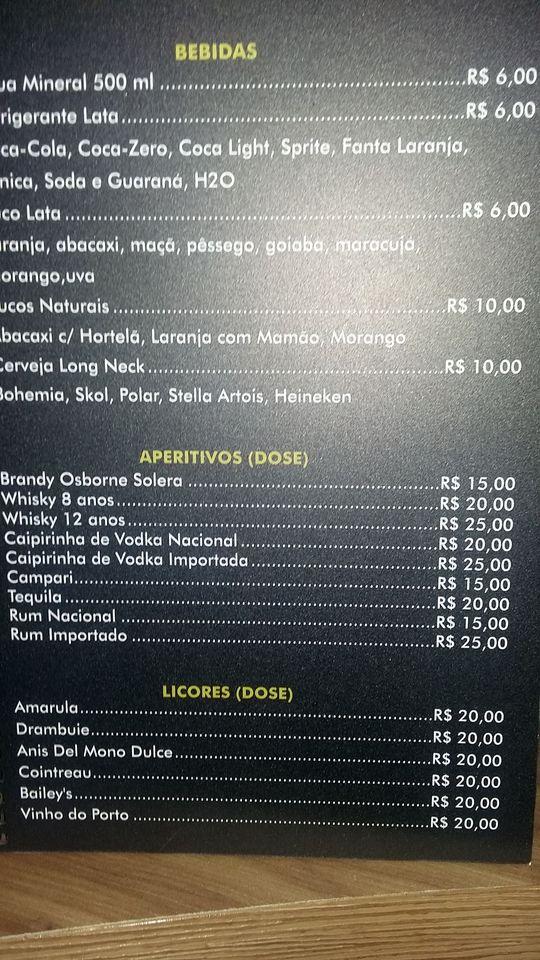 Menu at Gruta Azul Club e Restaurante, Porto Alegre