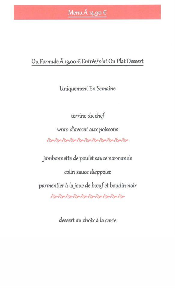 Menu at Restaurant le Clos Racine, Gaillon