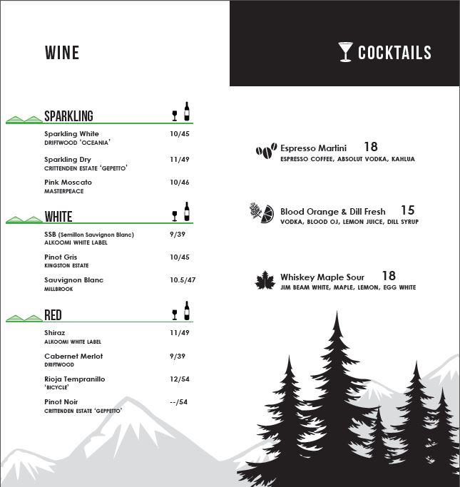 Menu at Cabin 401 Bar & Grill, Bibra Lake