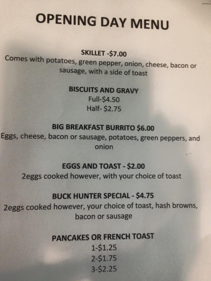 Menu at Rip's Place Steakhouse and Bar, Vermontville