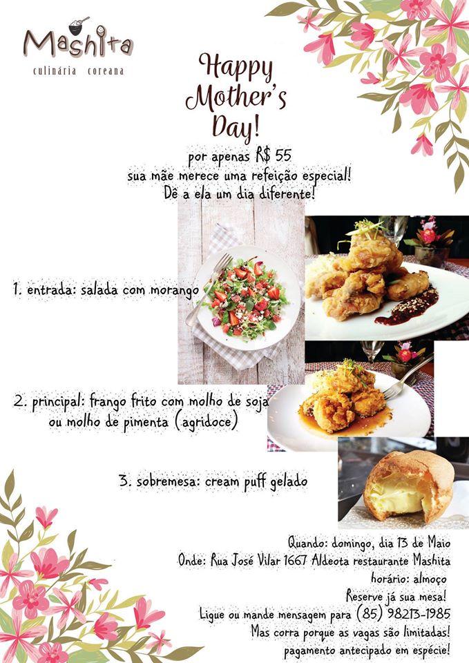 Menu at Mashita restaurant, Fortaleza