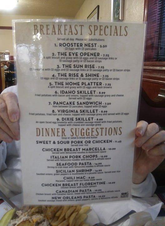 Menu at Paragon Restaurant, Indianapolis