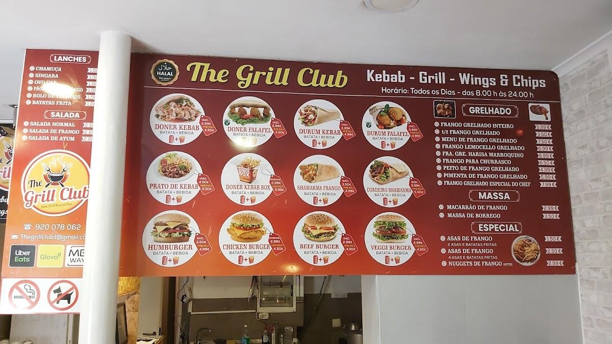 Menu at The Grill Club, Lisbon
