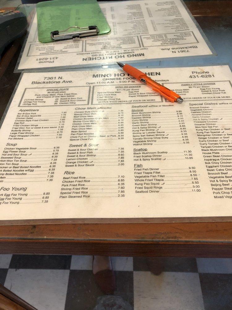 Menu at Ming Ho Kitchen Chinese Food to Go restaurant, Fresno