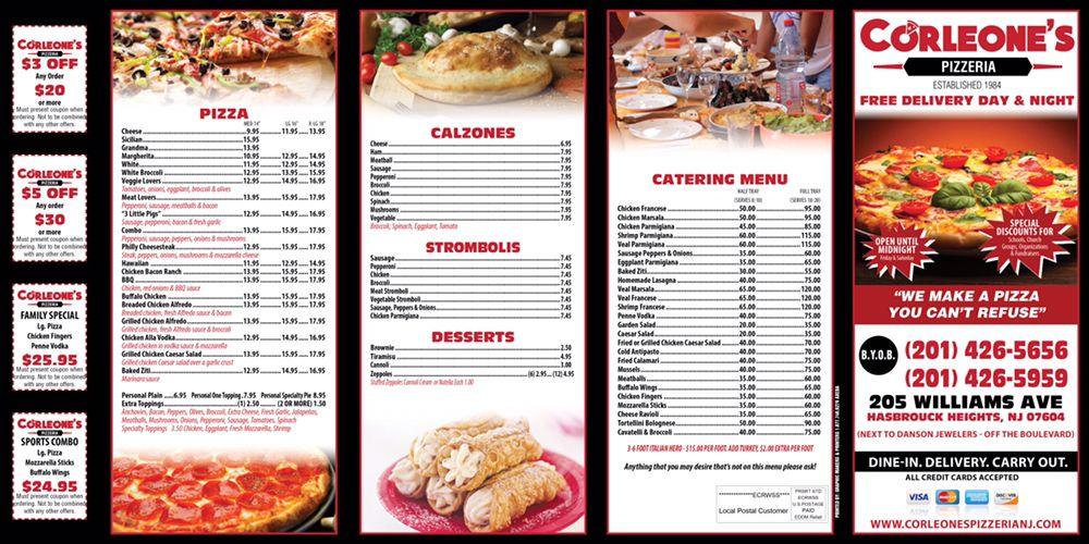 Menu at Corleone's Pizzeria - Best Pizza in Hasbrouck Heights ...