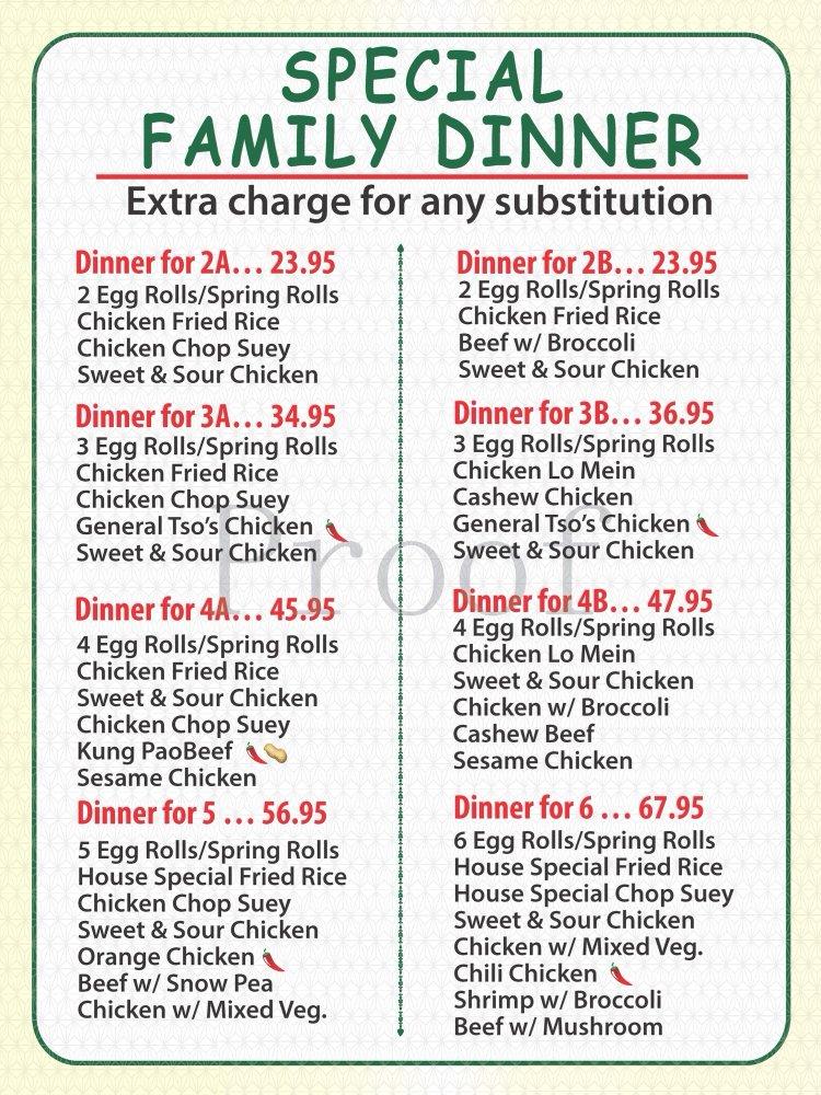 Menu at China 8 Fergus restaurant, Fergus