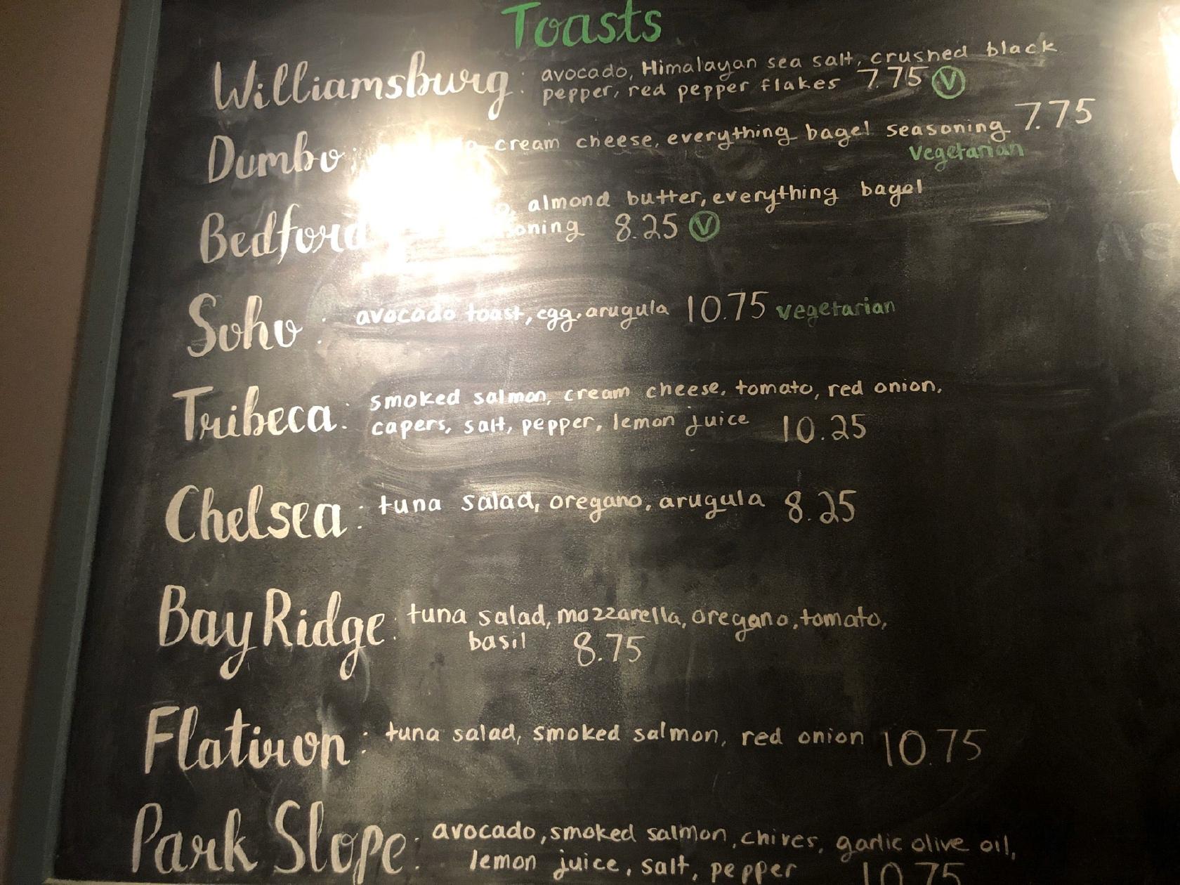 Menu at Espresso Me desserts, New York City