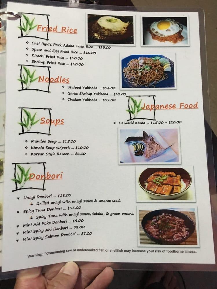 Menu at Pandora Cafe Karaoke/Bar & Grill, Honolulu
