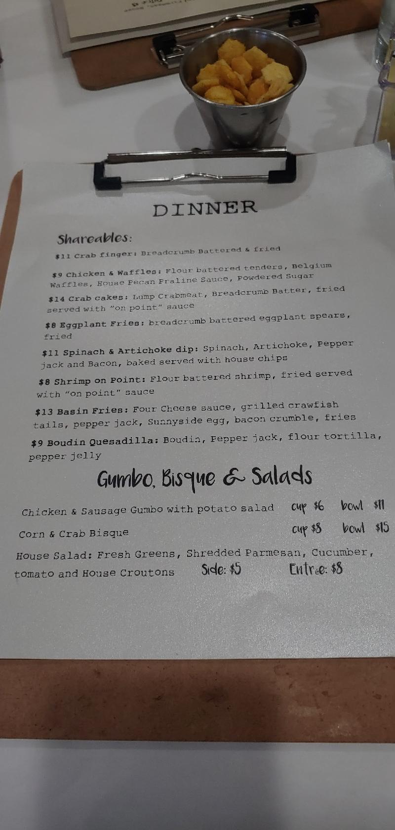 Menu at The Point Seafood and Steakhouse, Broussard