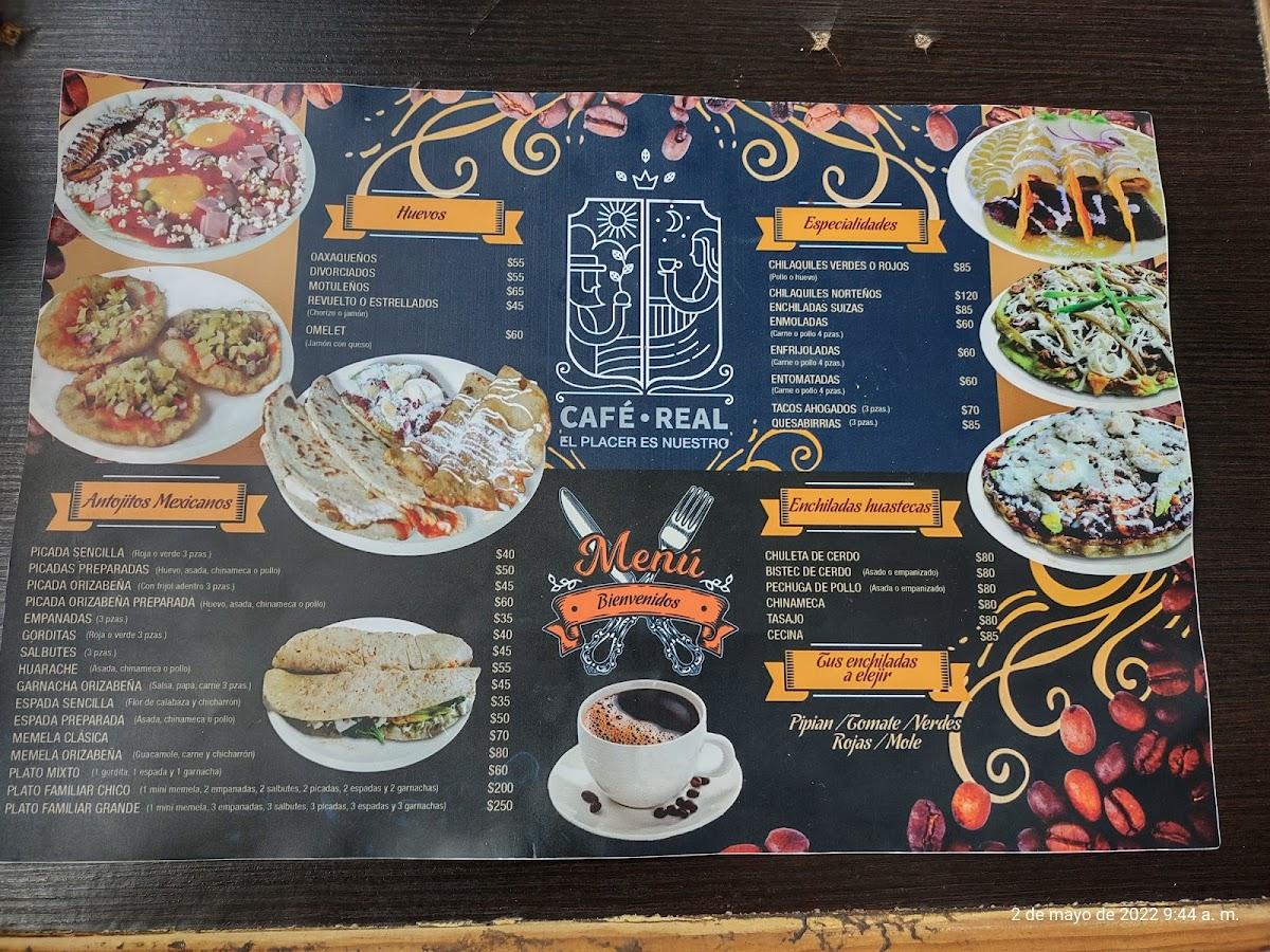 Carta de REAL CAFÉ, Coatzacoalcos