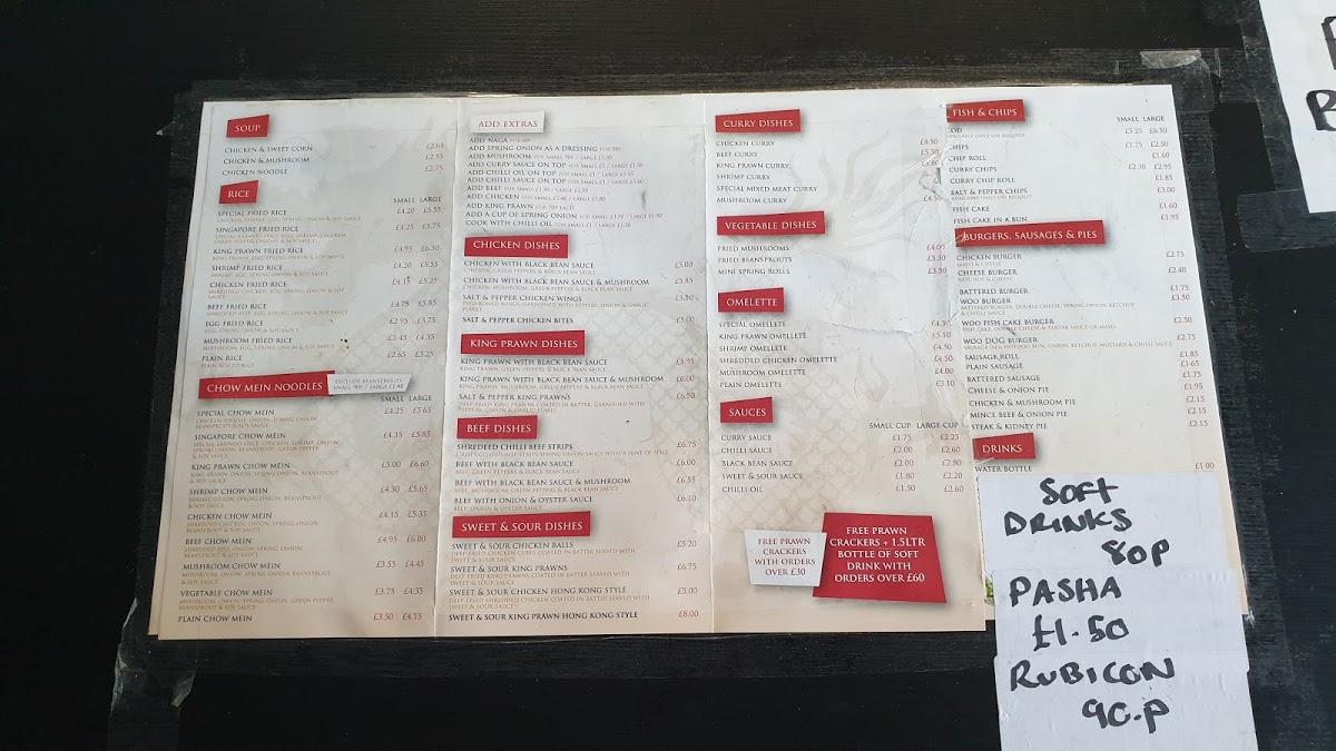 Menu at Kar Woo Halal Chinese Takeway (Forest Gate) restaurant, London