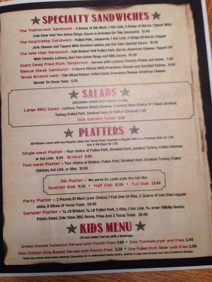 Menu at Heady Bar-B-Que Co., Republic