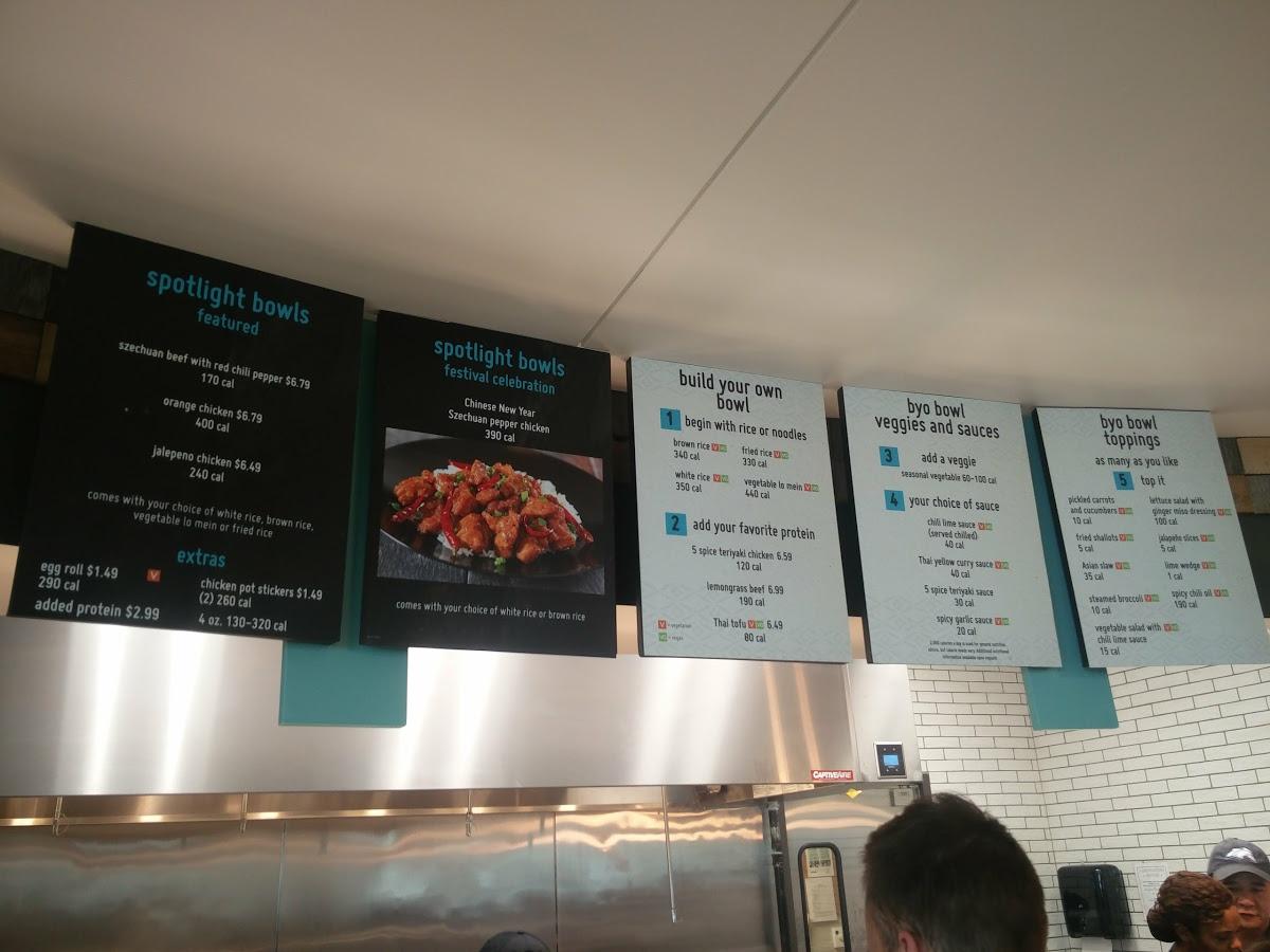 Menu at Mein Bowl restaurant, Huntsville