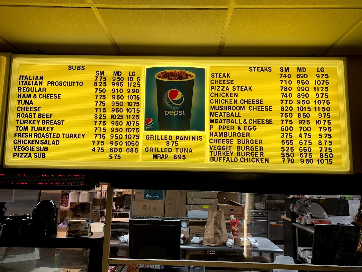Menu at Al Casapulla's Subs & Steaks pizzeria, Millville