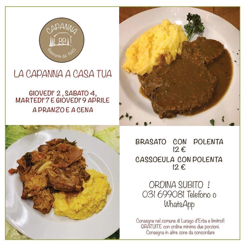 Menu at Ristorante Capanna, Lurago D'erba