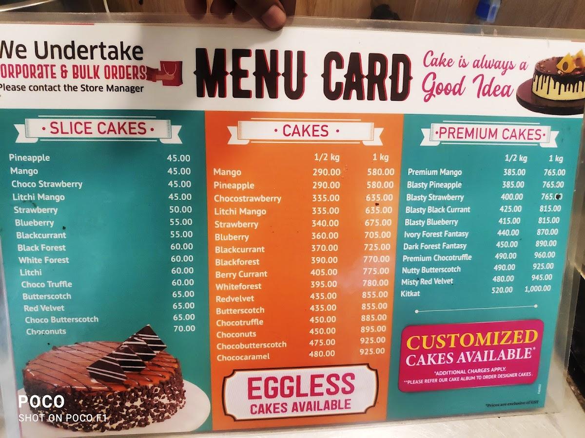 Menu at CK'S Bakery Virugambakkam, Chennai, State Bank Colony 2nd St