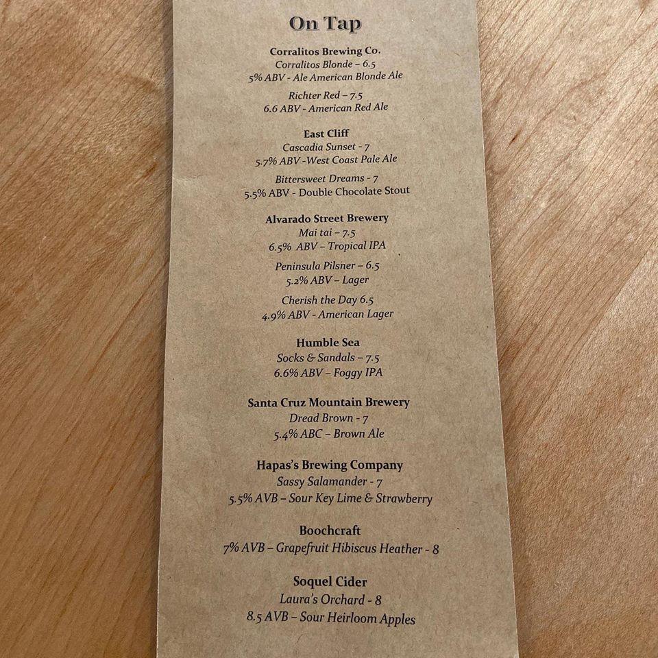 Menu at South Point Seascape - Coffee bar & Brunch, Aptos