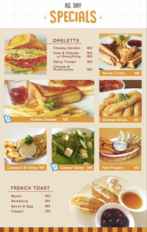 Menu at Burby's Breakfast & Grill restaurant, San Fernando, XQG5+RMP