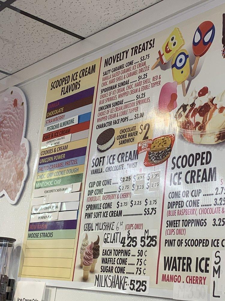 Menu at Juli's Pink Ice Cream desserts, Atlantic City