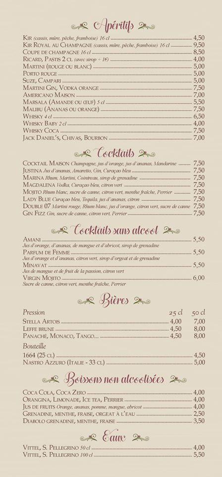Menu au LA TERRAZZA pizzeria, Pontoise