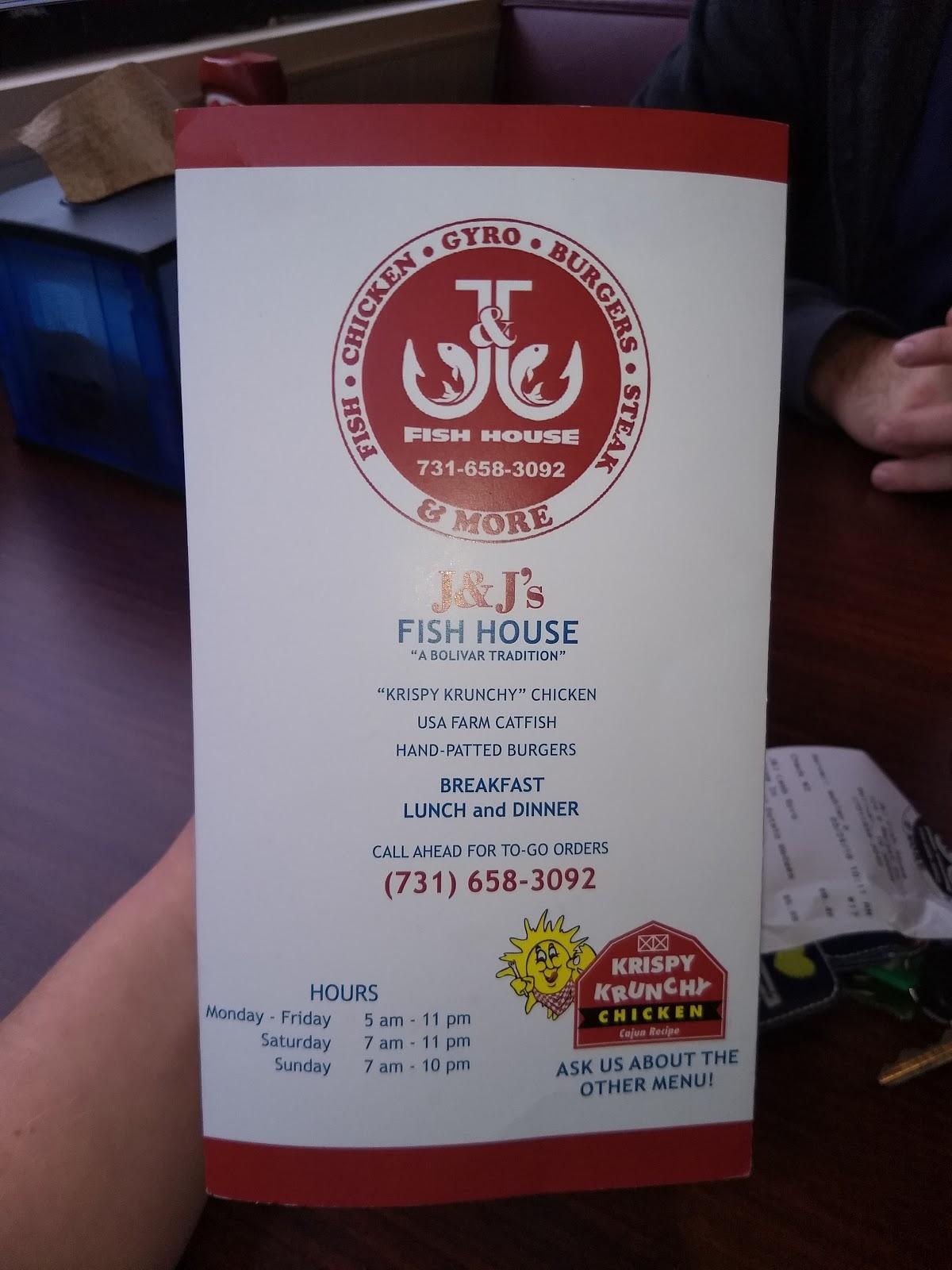 Menu at J&J FISH HOUSE restaurant, Bolivar