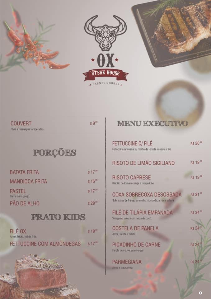 Menu em OX Na Brasa restaurante, Dourados