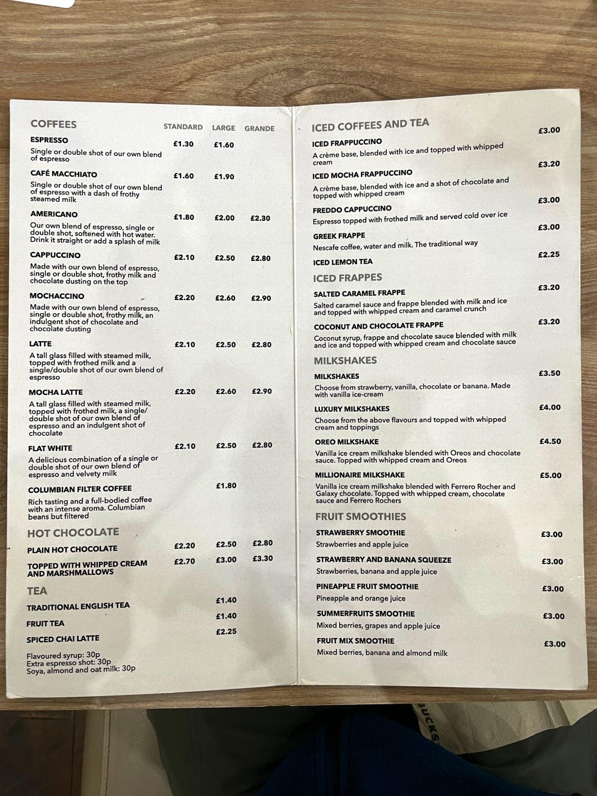 Menu at Katsouris Deli desserts, Manchester