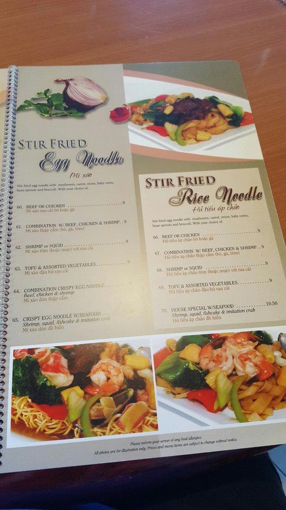 Menu at Phở Duyên Mai restaurant, San Diego, Kearny Villa Rd #111