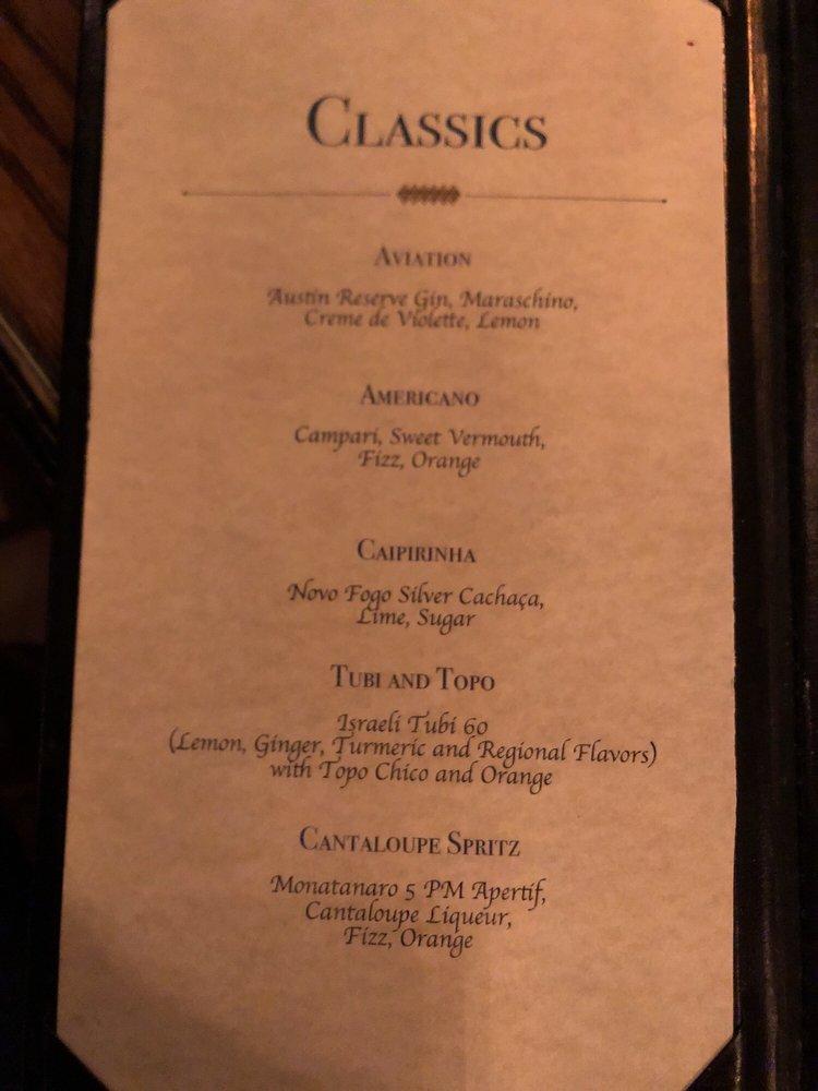 Menu at Edison Experiment pub & bar, San Antonio
