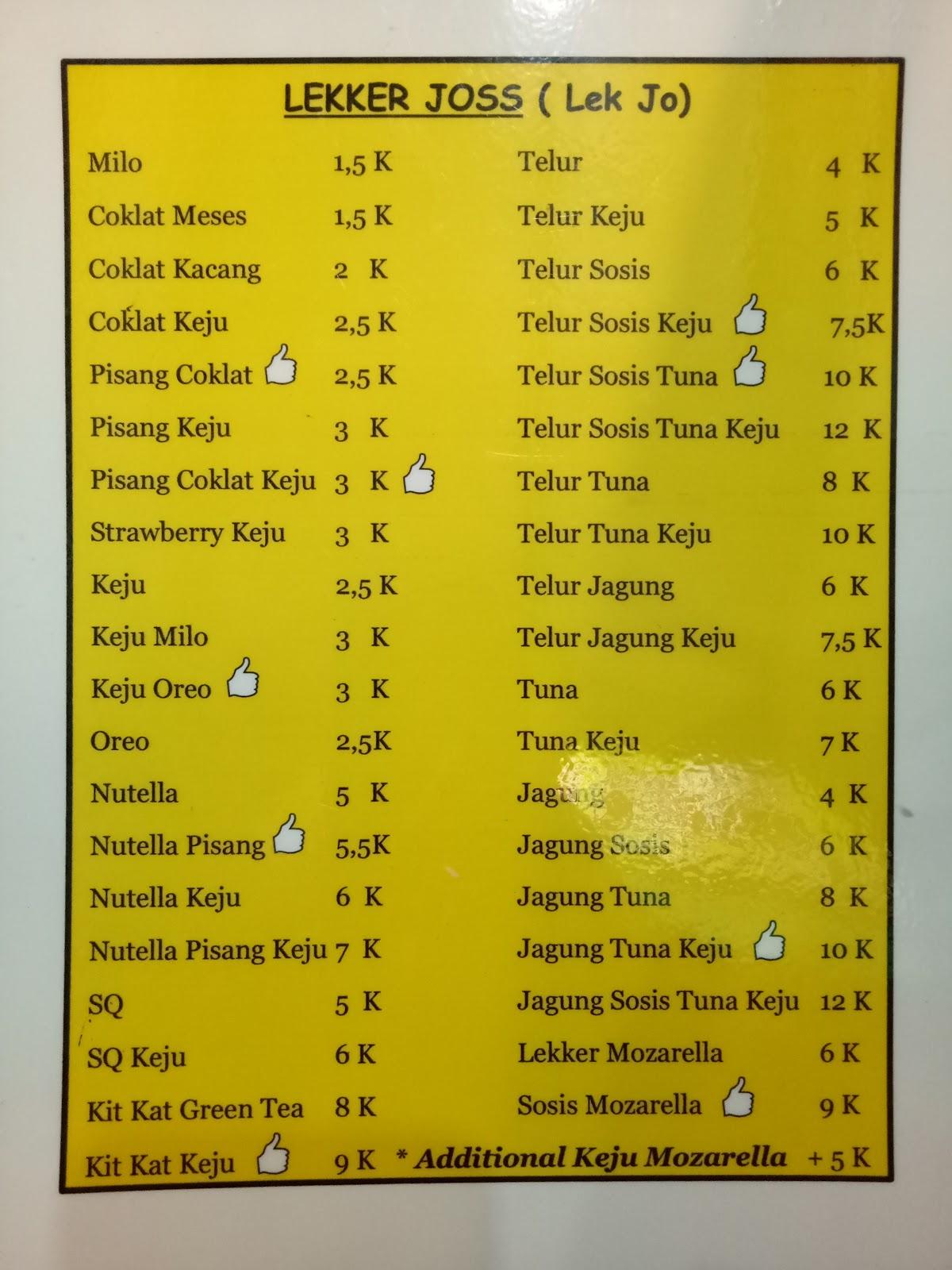 Menu at LEKKER & THAI TEA BY LEKKER JOSS cafe, Situbondo, Jl. Basuki ...
