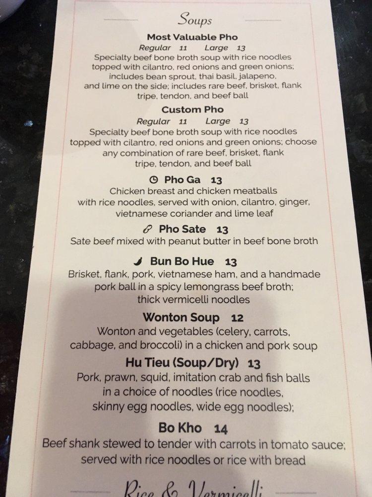 Menu at MVP Kitchen & Bar, Burnaby