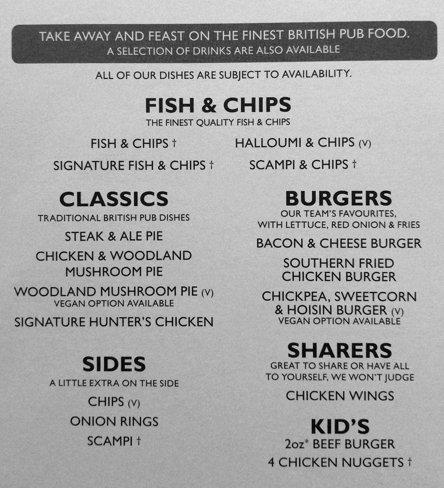 Menu at Swiss Cottage pub & bar, Shoreham-by-Sea
