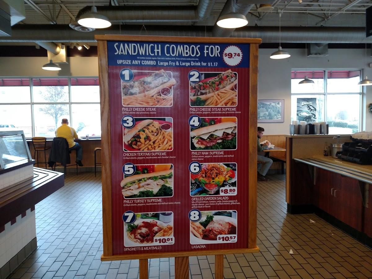 Menu at Philadelphia Steak & Fries restaurant, Indianapolis, W 86th St