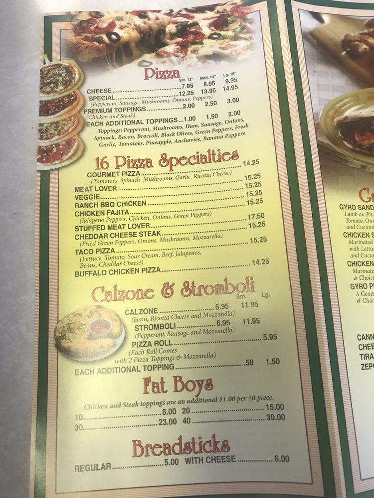 Menu at The Italian Job pizzeria, New Market