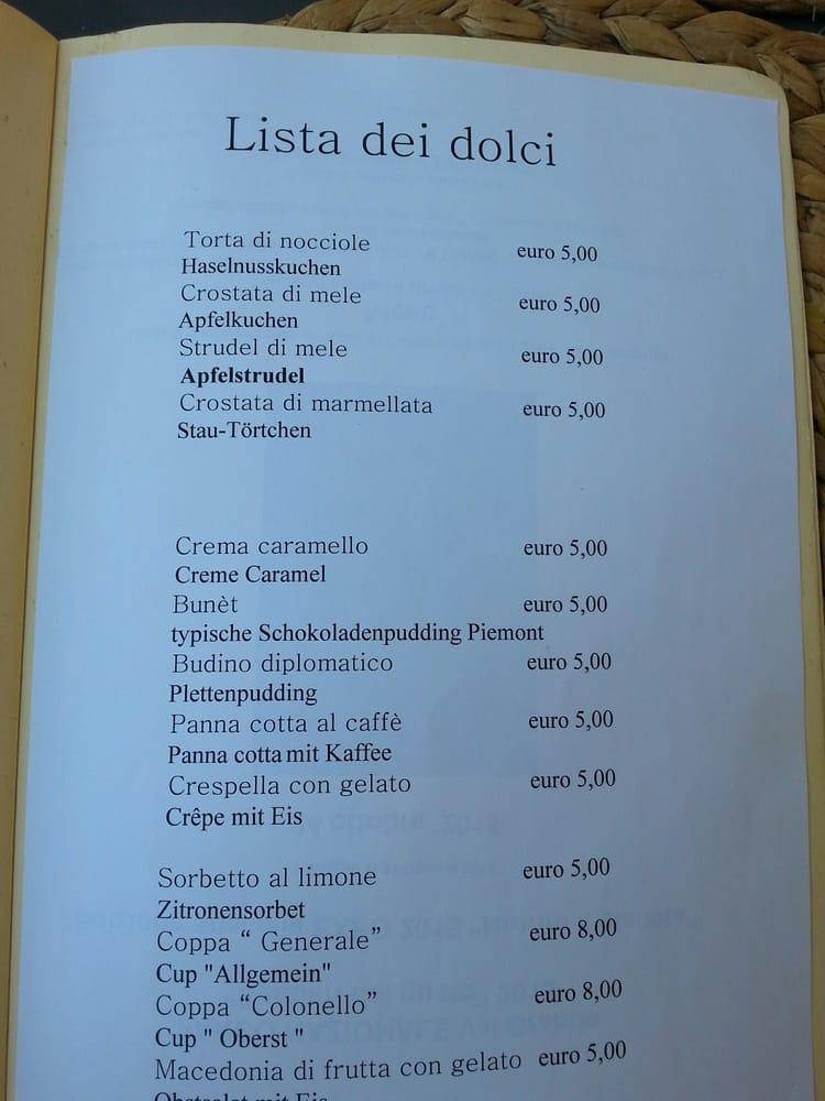Menu da Piemonte "da Sciolla" - Ristorante con Locanda, Domodossola
