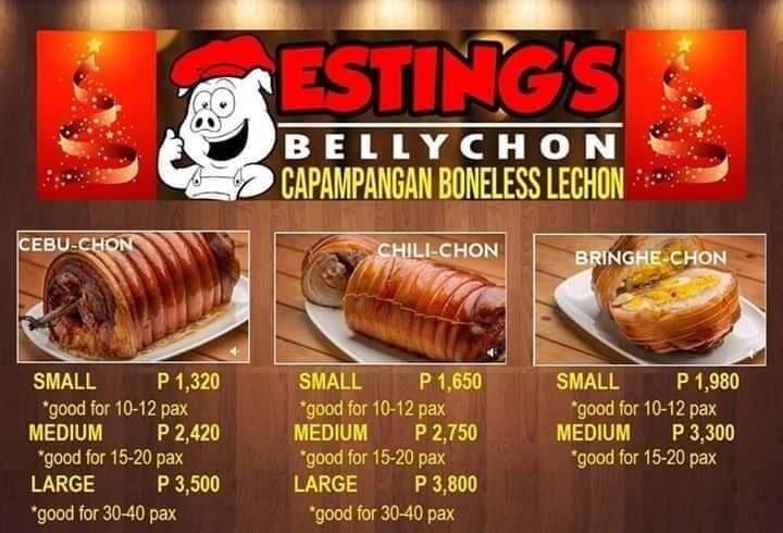 Menu at Esting's Bellychon Pembo Formerly J.P. Rizal Makati Branch ...